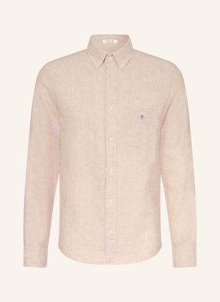 GANT Hemd Regular Fit Mit Leinen beige