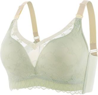 Generic Soutien-gorge de maternit&eacute; solide &agrave; bouton ouvert pour femme - Pour lallaitement - Confortable - Fin - 2026, Vert, 70