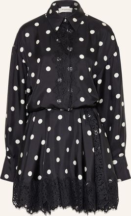 Sportmax Sportmax Wickelkleid Bosso Aus Seide Mit Spitze schwarz