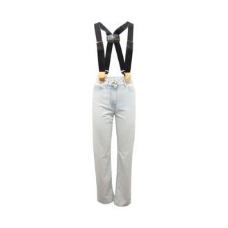 Elisabetta Franchi Pj-97I-52E2 Con Bretelle Hose - - Jeans - Damen - Blau - W26