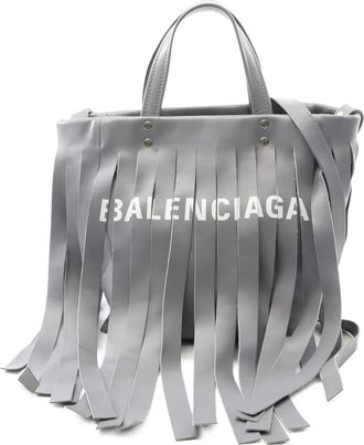 Balenciaga Handtasche mit Fransen - Grau