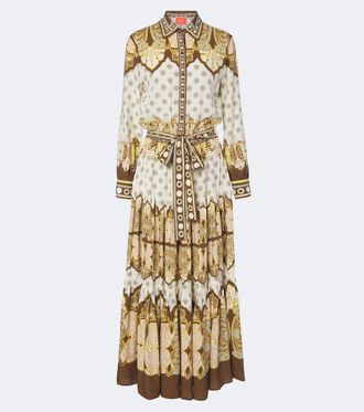 La DoubleJ Robe chemise Bellini en voile &agrave; imprim&eacute;