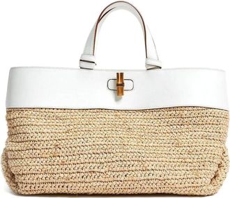 Pamela Munson The Park straw tote bag - Tons neutres