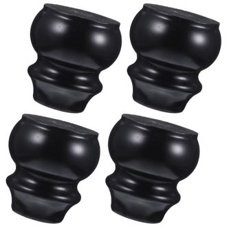 Hemobllo 4 St&uuml;ck M&ouml;belbeine aus Massivholz Gedrechselt H&ouml;henverstellbar Walnussfarbig Sofa und Kommodenbeine Ersatzf&uuml;&szlig;e f&uuml;r Schrank Bett und Couchtisch