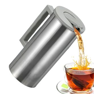 Generico Karaffe mit Deckel, gro&szlig;, transparent, 21,3 cm, hitzebest&auml;ndig, leicht zu gie&szlig;en, vielseitiger Kaffeekanne f&uuml;r hei&szlig;es und kaltes Wasser