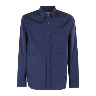 Aspesi Casual Baumwollhemd - - Shirts - Herren - Blau - S