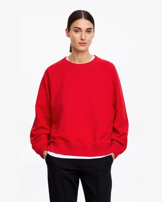 Arket Frottee-Sweatshirt -Rot