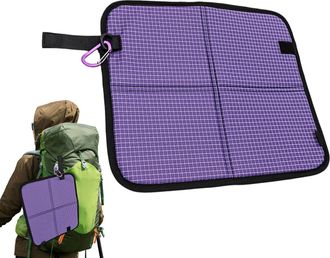 Generico Sitzpolster zum Wandern, faltbar, feuchtigkeitsabweisend, tragbar, mit verdicktem Karabiner, f&uuml;r Camping, Flugzeug, Reisen, Sportveranstaltungen