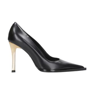 Schutz Schwarze Leder Pumps mit spitzer Kappe - - Shoes - Damen - Schwarzk - 39 EU