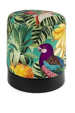 Excelsa Havana Sitzsack mit Aufbewahrungsbox, Gestell aus Holz mit Bezug aus Samt, gepolstert, Durchmesser 35 cm