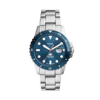 Fossil Uhr Fossil Blue FS6050 Silberfarben