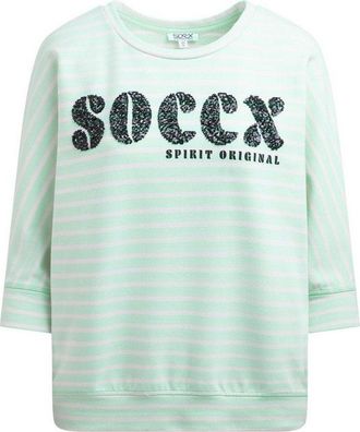 soccx Sweater mit Fledermaus&auml;rmeln