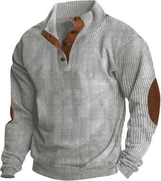 Generic Sweat à capuche décontracté à manches longues pour homme 2026, gris, 3XL
