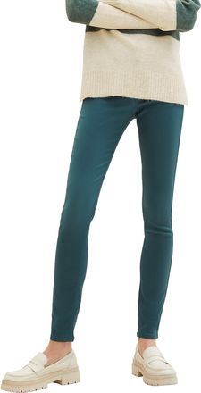 Tom Tailor Damen 1038298 NELA Extra Skinny Jeans in Leder-Optik, 34050-coated Huntsman Green, 26/32