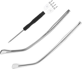 Kesyoo 1 paire de protecteurs de branches pour lunettes en m&eacute;tal transparent, accessoires de rechange applicables pour bras de lunettes de soleil, pointes de