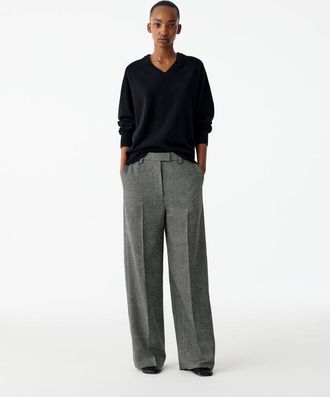 Arket Lockere Wollhose -Grau