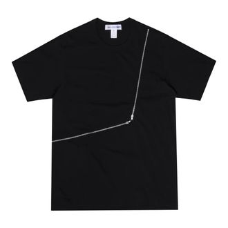 Comme Des Gar&ccedil;ons Homme, Tops, Noir, Taille: L T-Shirt &agrave; d&eacute;tail zipp&eacute;