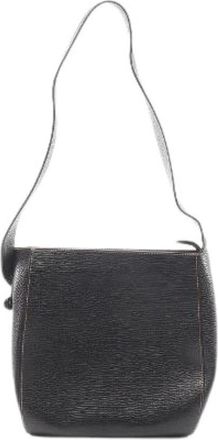 Loewe Sac bandouli&egrave;re en cuir avec logo en relief Pre-owned - Femme - Pre-owned - Noir - Taille: ONE Size