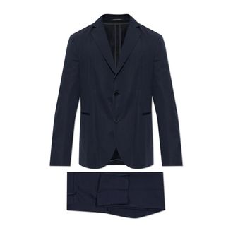 Emporio Armani Homme, Costumes, Bleu, Taille: XL Costume en coton