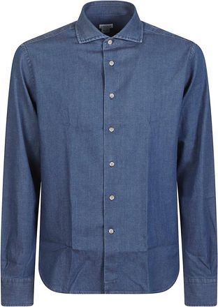 Orian Orian, Homme, Chemises, Bleu, Taille: XL Chemise Slim &agrave; Manches Longues