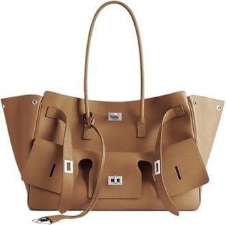 Generic Sac &agrave; main Simple et tendance for femmes, fourre-tout bandouli&egrave;re de grande capacit&eacute; for les d&eacute;placements(No logo khaki color)