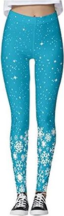 Generic Collants thermiques pour femme et homme - Leggings de yoga personnalis&eacute;s pour f&ecirc;te de No&euml;l - Bonhomme de neige - P&egrave;re No&euml;l - Course &agrave; pied - Pilates p
