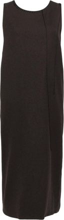 Yohji Yamamoto Kleid mit Ziernähten - Braun