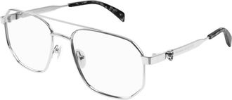Alexander McQueen Silberne Brillenfassungen Sonnenbrille - - Accessories - unisex - Grau - 57 MM