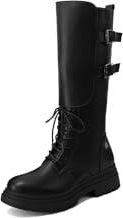 Queen Helena Amphibiens Bottes hautes pour femme X33-58, Noir en polyuréthane., 41 EU