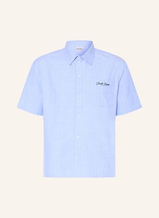 Daily Paper Clothing Daily Paper Kurzarm-Hemd Script Boxy Fit blau