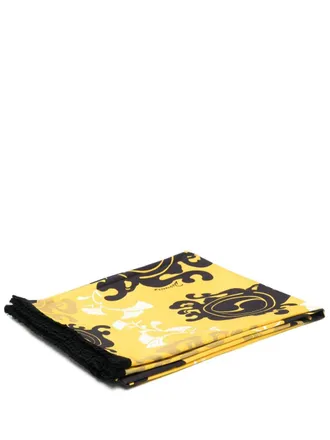 Dsquared2 serviette de plage en coton &agrave; imprim&eacute; graphique - Jaune