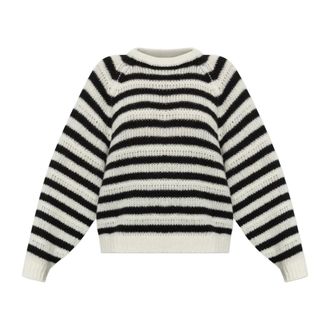 Lisa Yang Reni Streifen Kaschmirpullover - - Knitwear - Damen - Wei&szlig; - XS