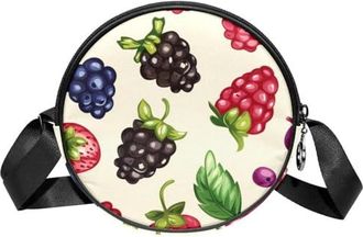 Generic Sac &agrave; bandouli&egrave;re rond pour femme, petit sac &agrave; bandouli&egrave;re avec fermeture &eacute;clair, bretelles r&eacute;glables, style d&eacute;contract&eacute;, pour femmes et filles