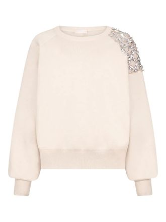 Liu Jo Besticktes Sweatshirt - Nude