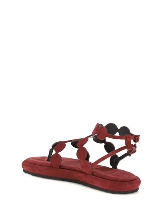 Pierre Hardy Womens Sandals Suede Carmine Calf Upper: Leather