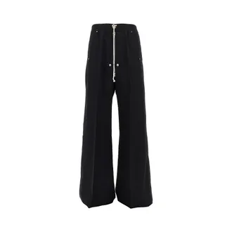 Rick Owens Wool canvas Wide Bela pants Man 46