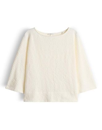 OPUS Sweatshirt Gathena Weite Passform, kleine Seitenschlitze