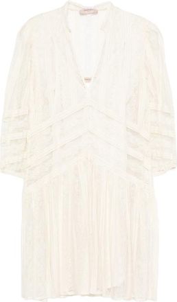 Twinset Laced V-neck Mini Dress