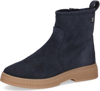 Caprice Damen Stiefeletten aus Leder mit Wechselfußbett, Blau (Ocean Suede), 36 EU