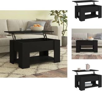 vidaXL Couchtisch Schwarz 79x49x41 cm Holzwerkstoff - Couchtisch - Holzwerkstoff - Schwarz - Wohnzimmertisch - Beistelltisch