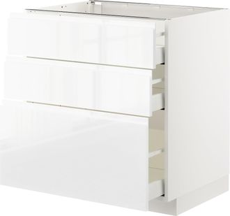 IKEA METOD / MAXIMERA Unterschrank mit 3 Schubladen
