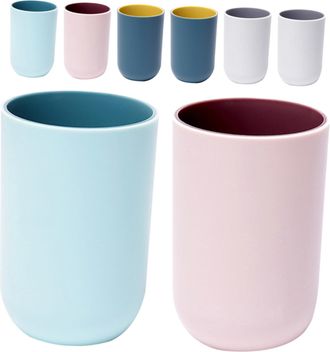Cabilock 8 Stück Mundwasser Zahnputzbecher Reise Zahnputzbecher Zahnbürstenbecher Für Badezimmerbecher Badezimmer Trinkbecher Reise Zahnbürstenhalter Becher Pp