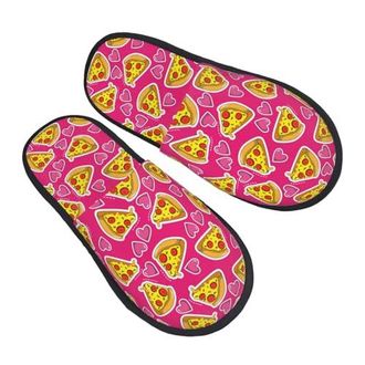 Generic Pantoufles Pizza Mignonne Roses Amour Doux Pantoufles En Feutre Chaud Chausson Hotel Pour Invit&eacute; Homme Chambre M