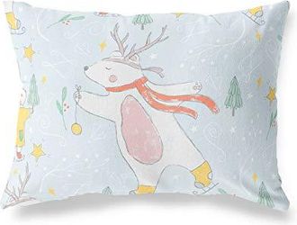 Bonamaison Le Jardin du Lin Kissenbezug Zierkissenbezug Motiv Zufälliges Kissenbezug, Für Bett, Auto, Sofa, Haus, Wohnzimmer, Schlafzimmer, Dekoration, 45x60 Cm 