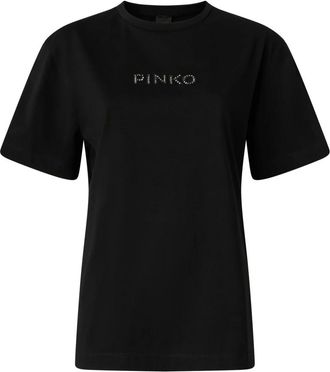 Pinko Pinko, Femme, Tops, Noir, Taille: 38 FR Strepitoso T-Shirt