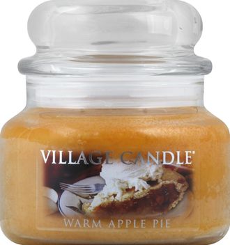 Village Candle Duftkerze im Glas, Duft: Warm Apple Pie, klein, 325 ml