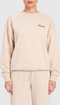 Twinset Sweat-shirt &agrave; col rond en coton avec logo m&eacute;tallique et coupe d&eacute;contract&eacute;e