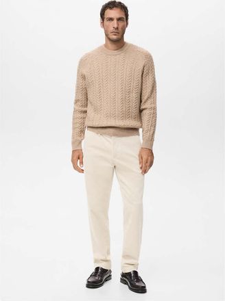 Mango Pantalon velours c&ocirc;tel&eacute; slim-fit &eacute;cru - Homme - 38 - MANGO MAN