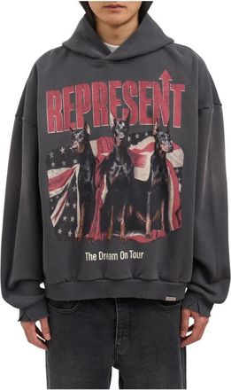 Represent Represent, Homme, Sweatshirts et sweats &agrave; capuche, Gris, Taille: XL Felpa Dream On Tour Cappuccio