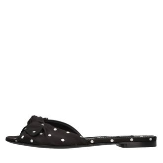 Dolce & Gabbana Bianca Satin Flat - - Shoes - Damen - Schwarzk - 38 EU